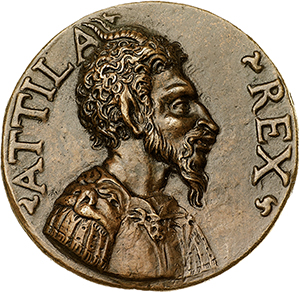 Lot 347 - Aquileia. Attila the Hun (406-453 AD). Bronze med - en